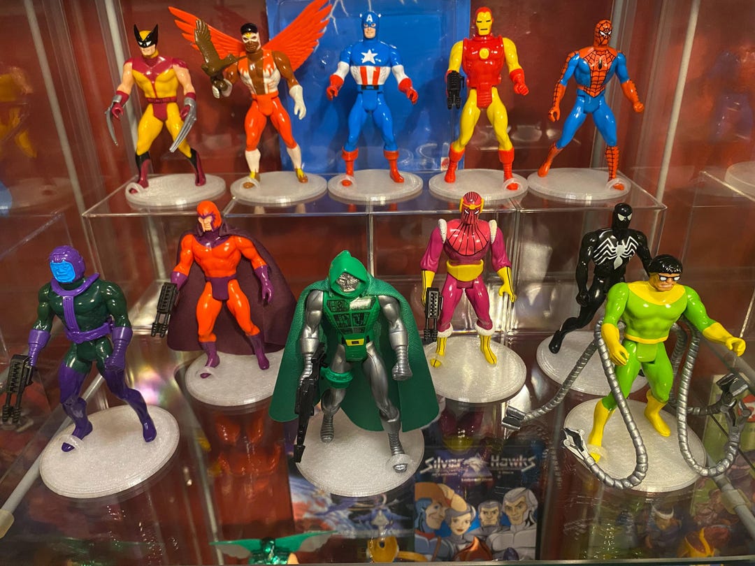 9x Flexible Clear Marvel Secret Wars or Other Super Hero Action Figure ...