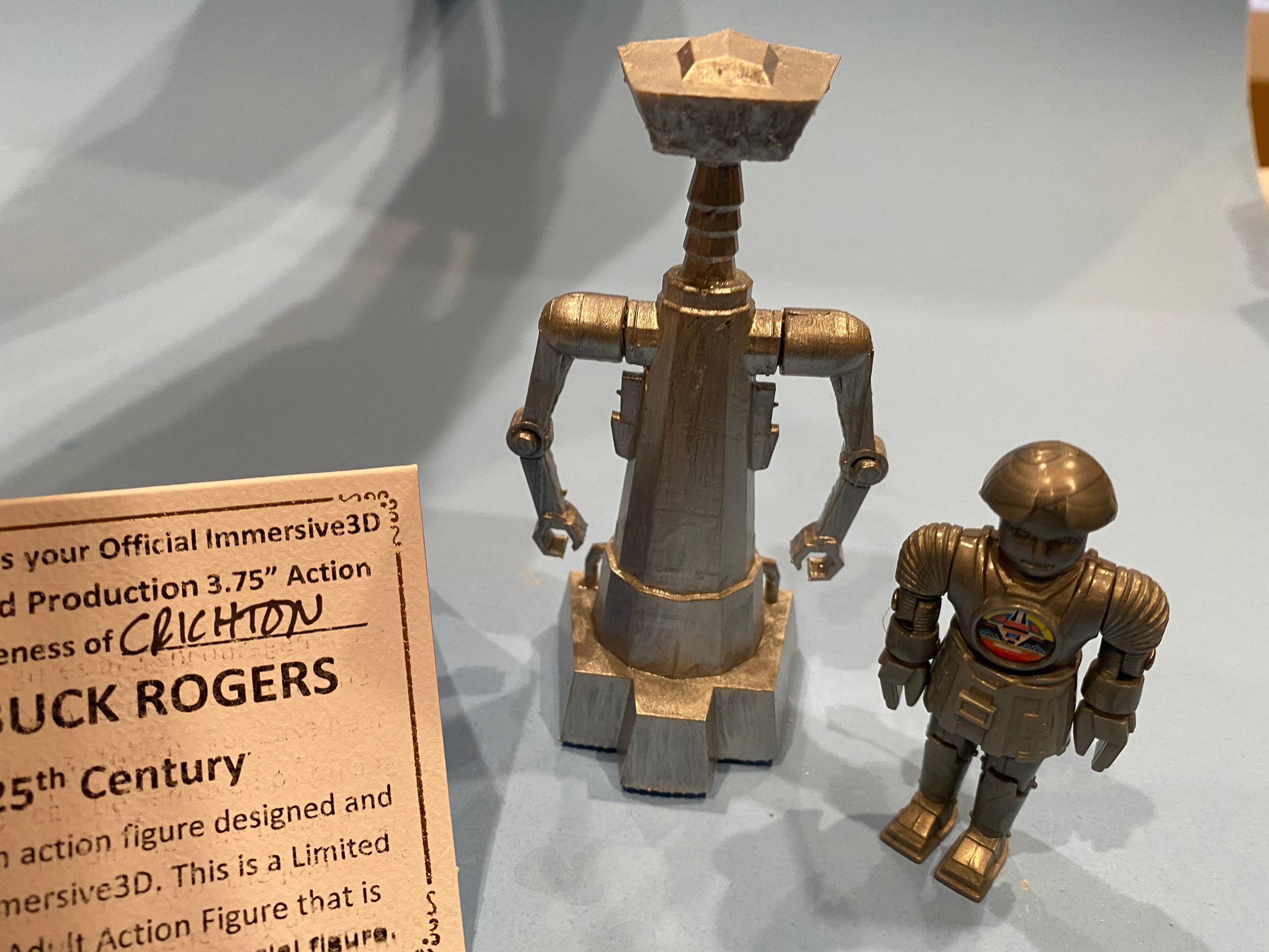 Buck Rogers CRICHTON Custom Silver PAINTED Poseable/posable Action ...