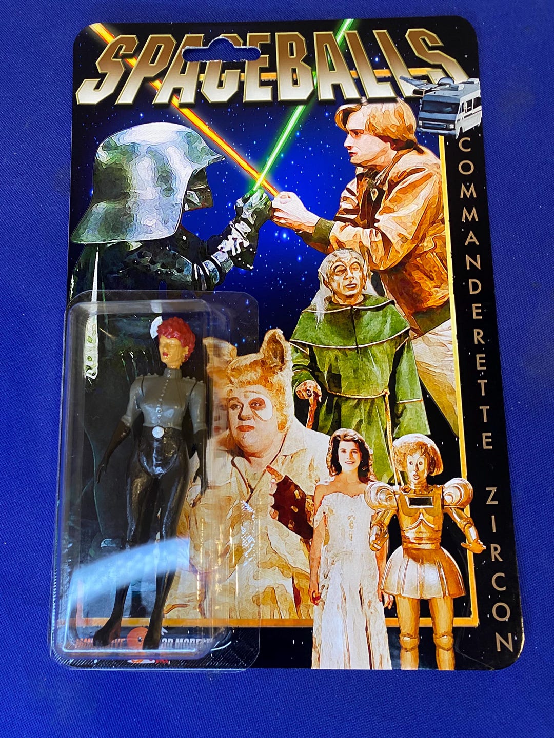 SPACEBALLS COMMANDERETTE ZIRCON Custom Posable Action Figure 3.75 Hand ...