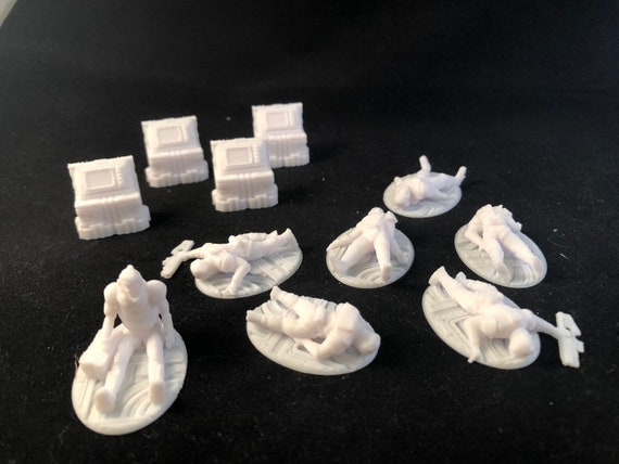 SET of 14 Nemesis Tokens 7 Corpse Markers and 7 Terminal | Etsy