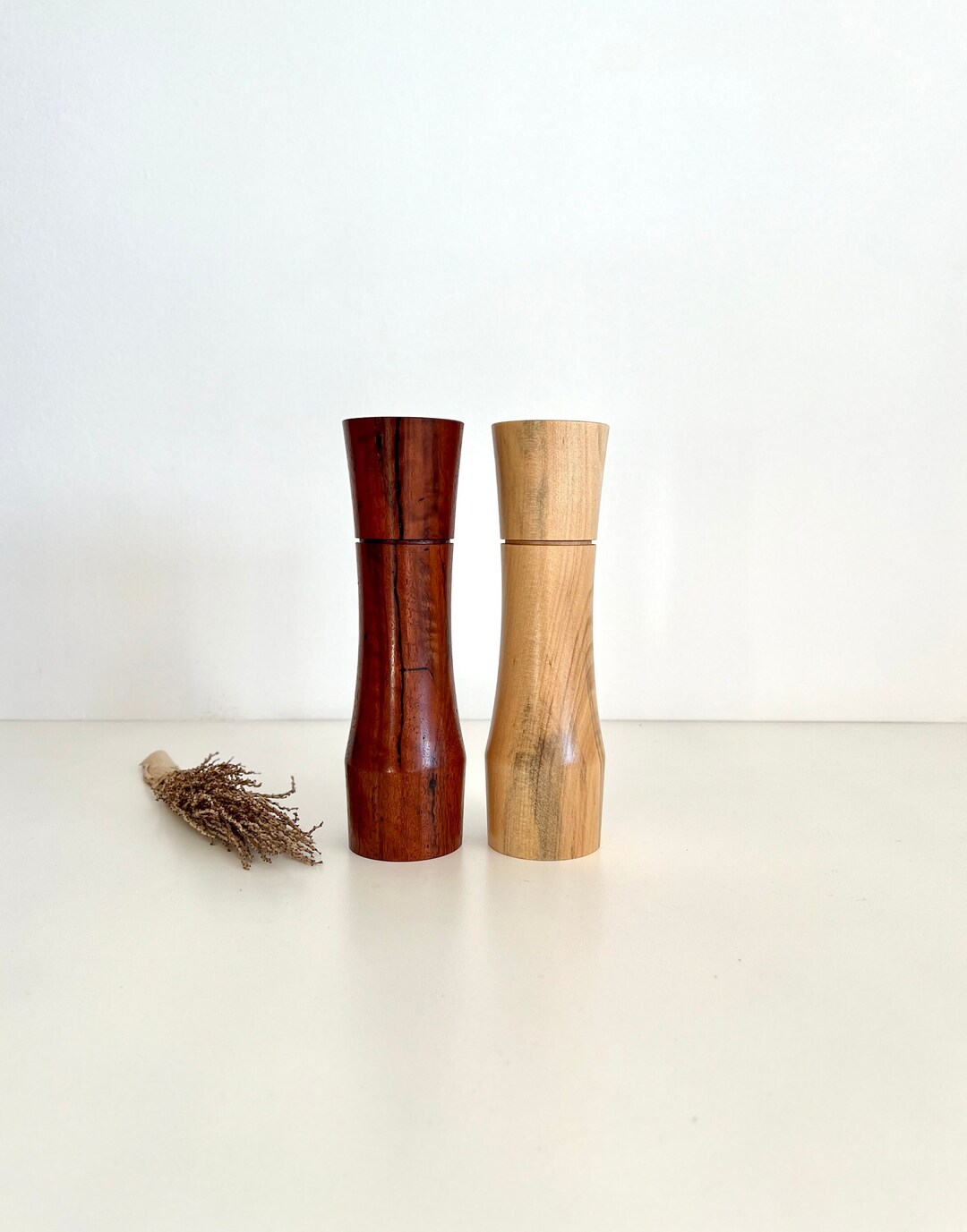 Recycled Jarrah & Norfolk Pine Pepper and Salt Grinder Set - Etsy
