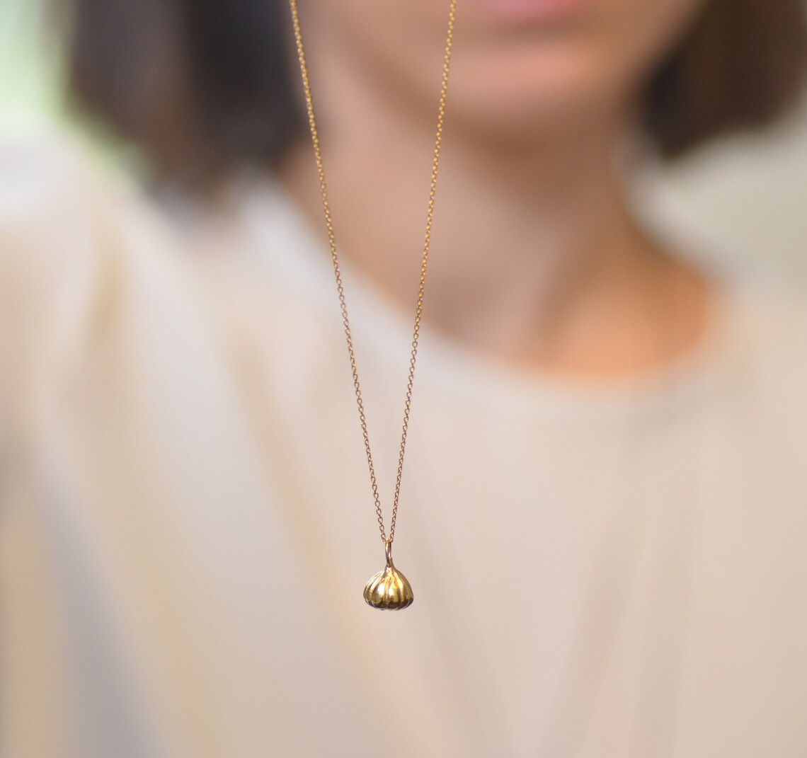 Gold Garlic Chain Necklace Lucky Charm Evil Eye Protection - Etsy