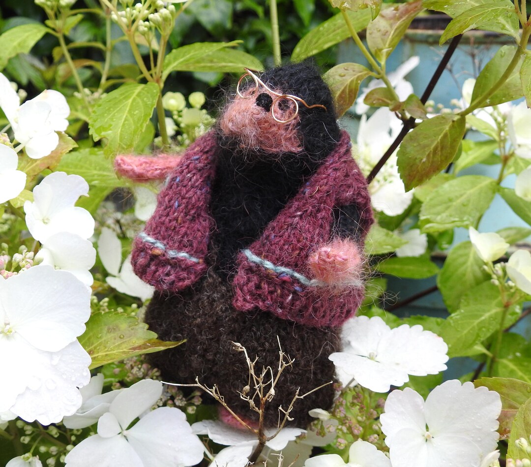 Hand Knitted Mr Moley Mole - Etsy