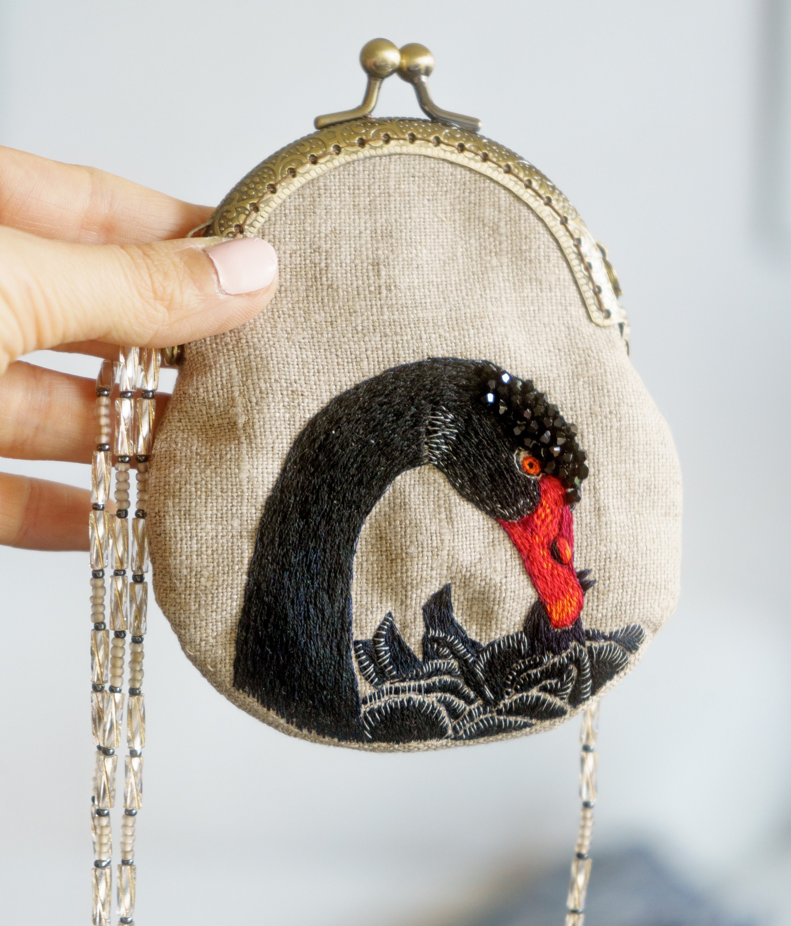 Small Handmade Hand Embroidered Purse Small Purse Pouch Handmade Purse ...