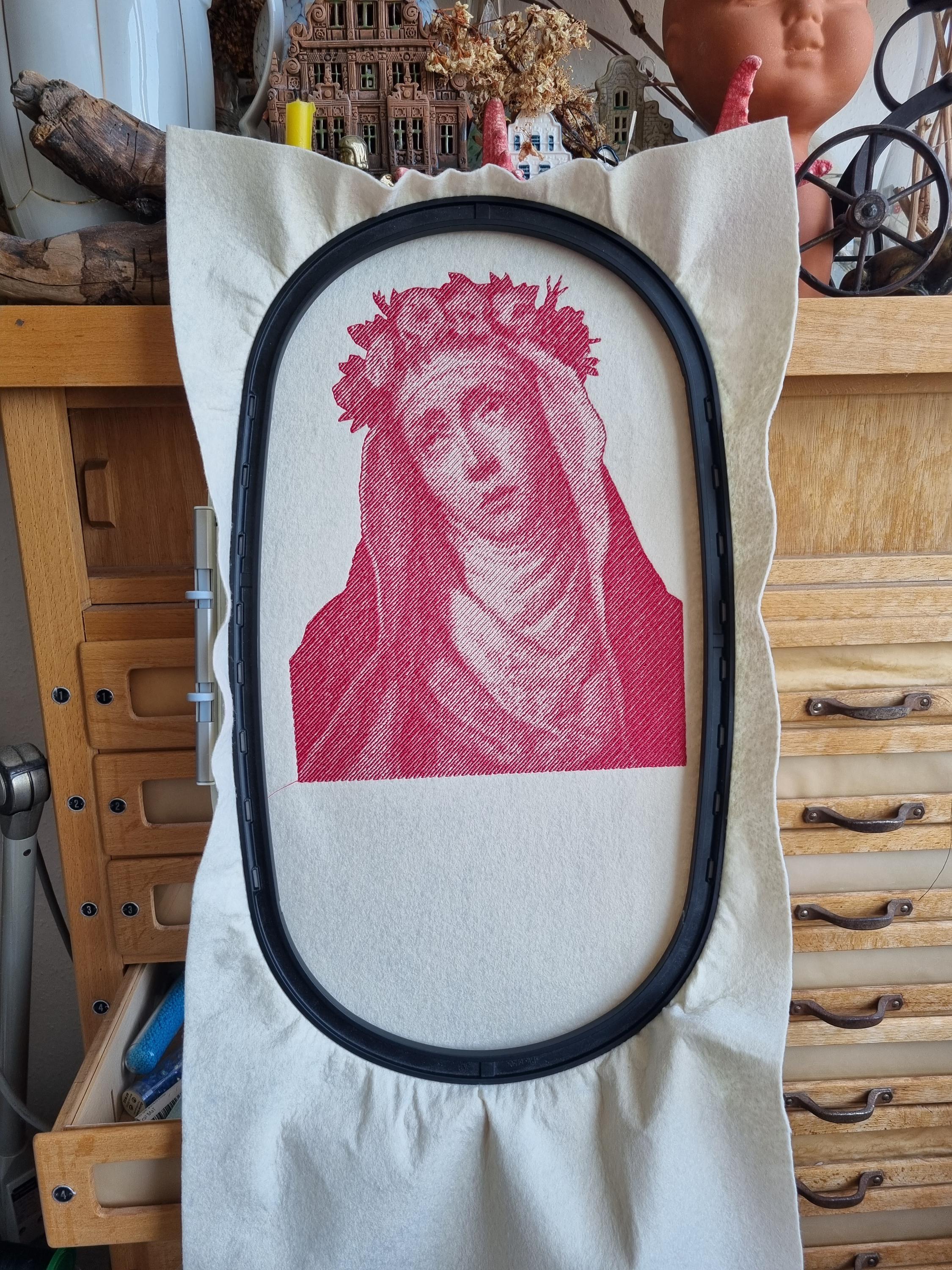 Patch Rose of Lima Inspired by Carlo Dolci – Machine Embroidery Large ...