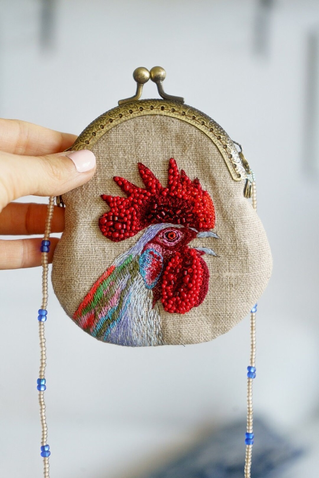 Small Handmade Hand Embroidered Purse Small Purse Pouch Handmade Purse ...