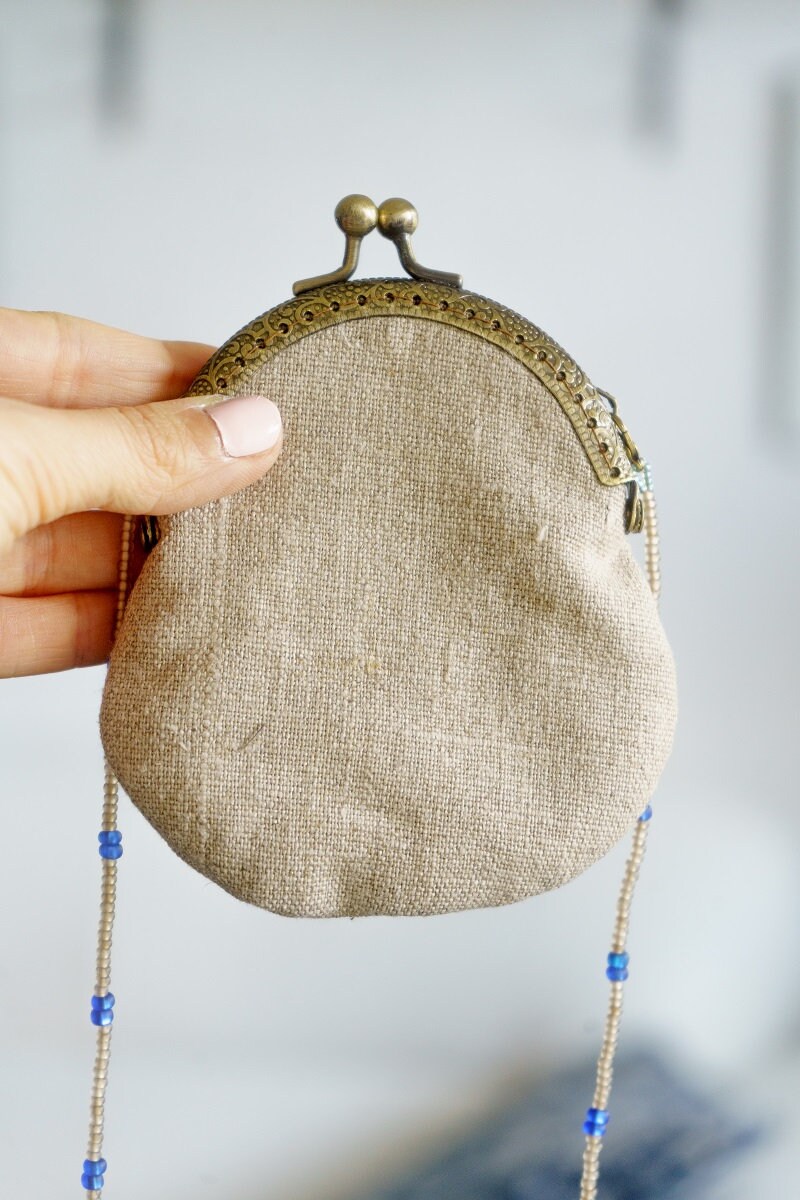 Small Handmade Hand Embroidered Purse Small Purse Pouch Handmade Purse ...