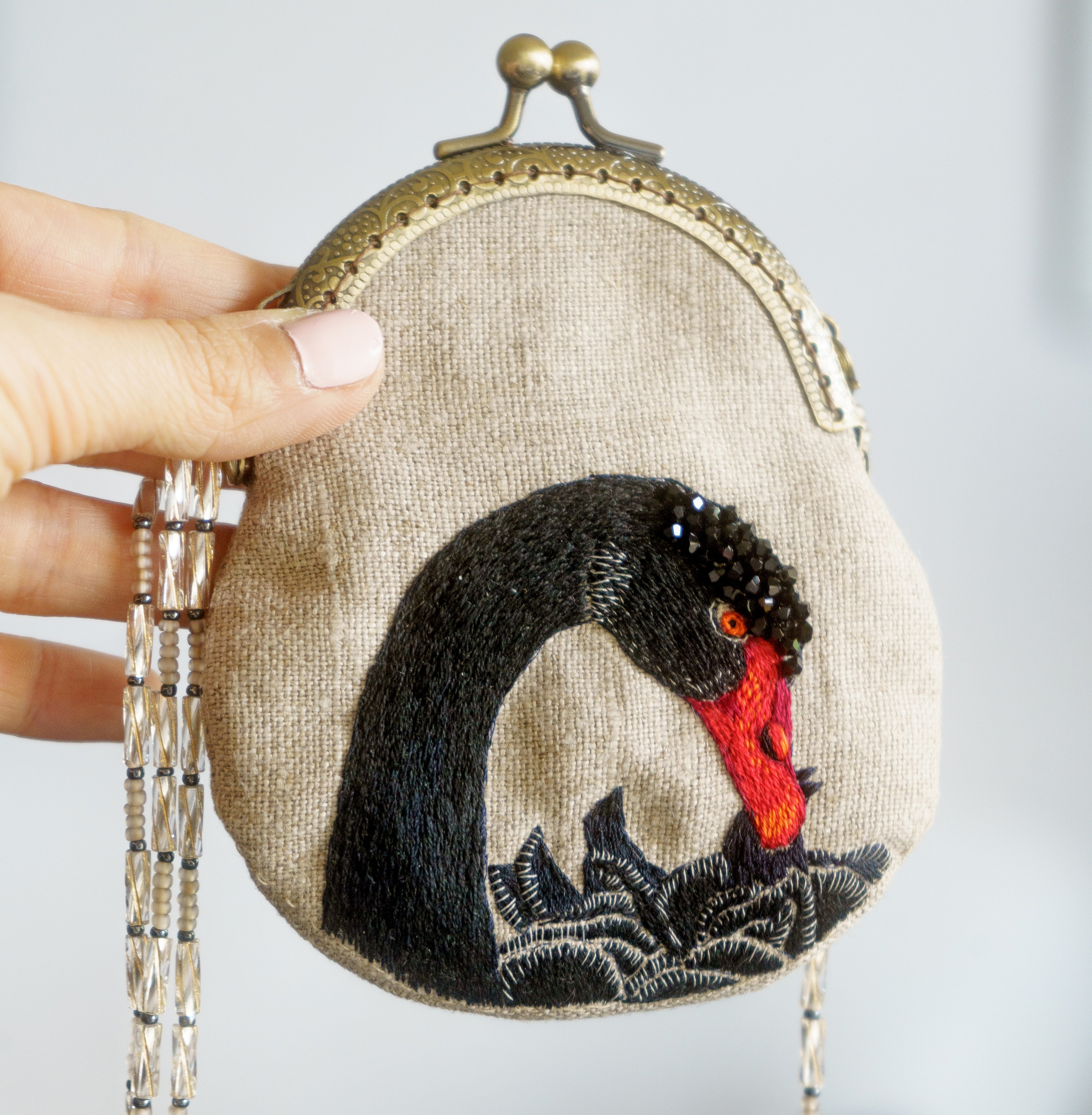 Small Handmade Hand Embroidered Purse Small Purse Pouch Handmade Purse ...