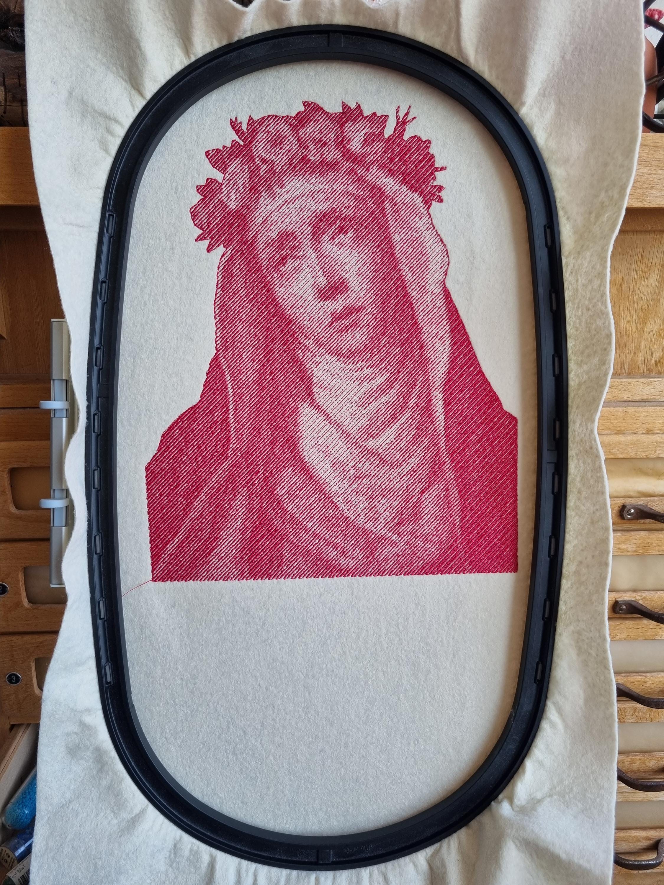 Patch Rose of Lima Inspired by Carlo Dolci – Machine Embroidery Large ...