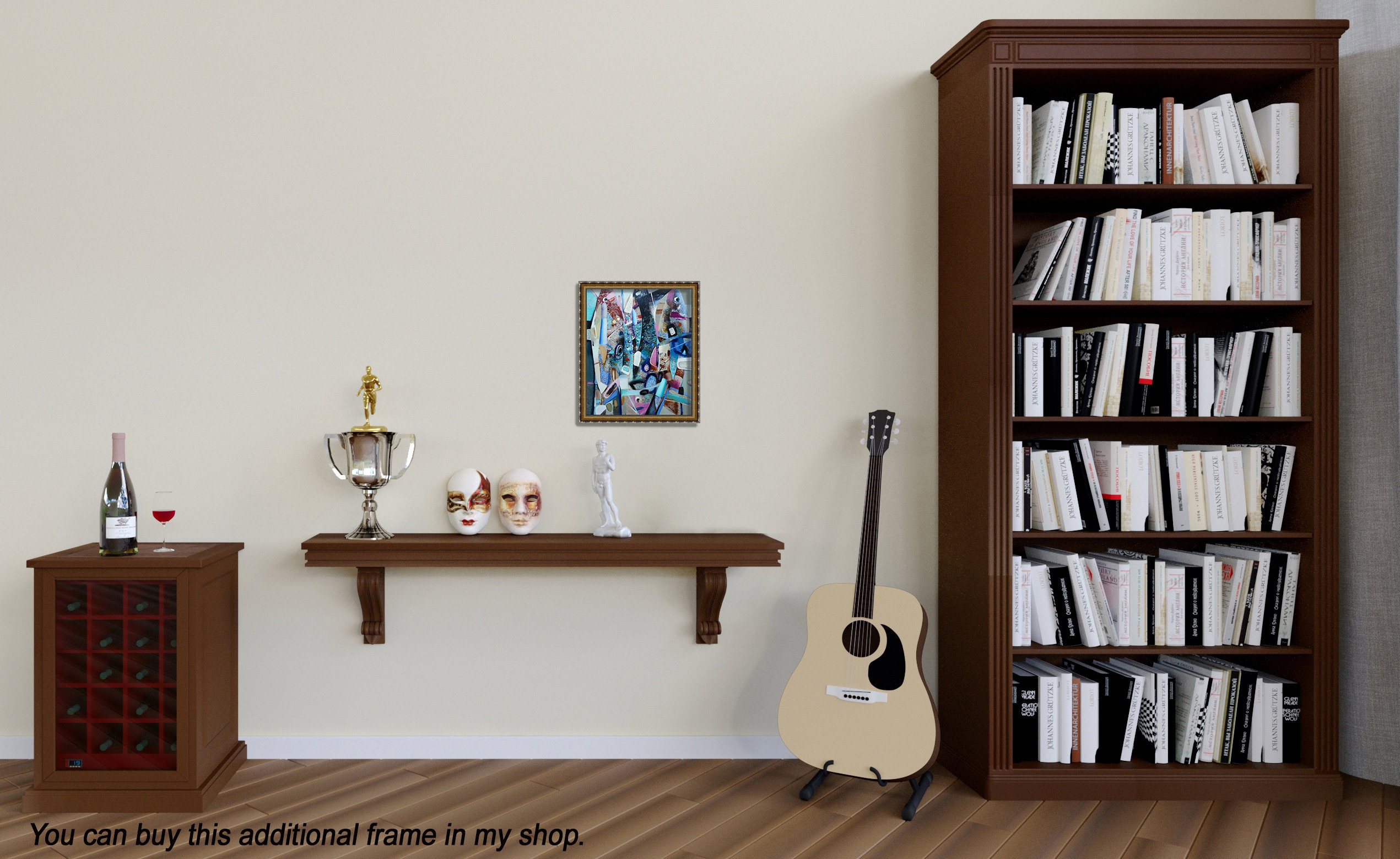 Cubism Fish Oil Painting on Canvas Small Abstract Art Purple - Etsy