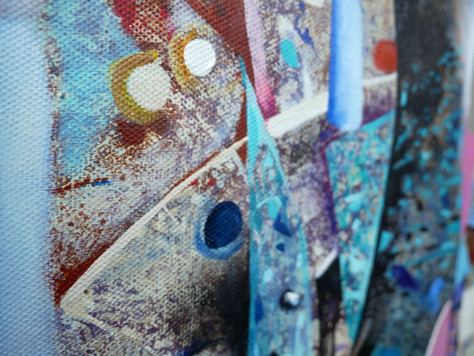 Cubism Fish Oil Painting on Canvas Small Abstract Art Purple - Etsy