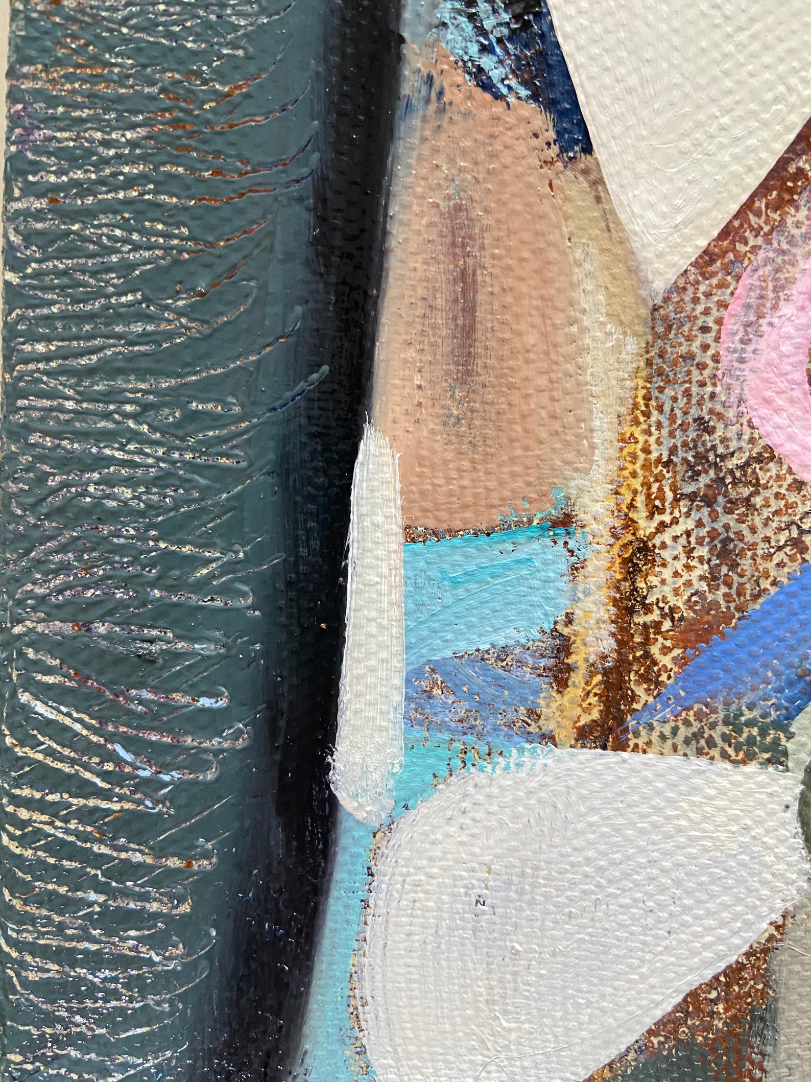 Cubism Fish Oil Painting on Canvas Small Abstract Art Purple | Etsy