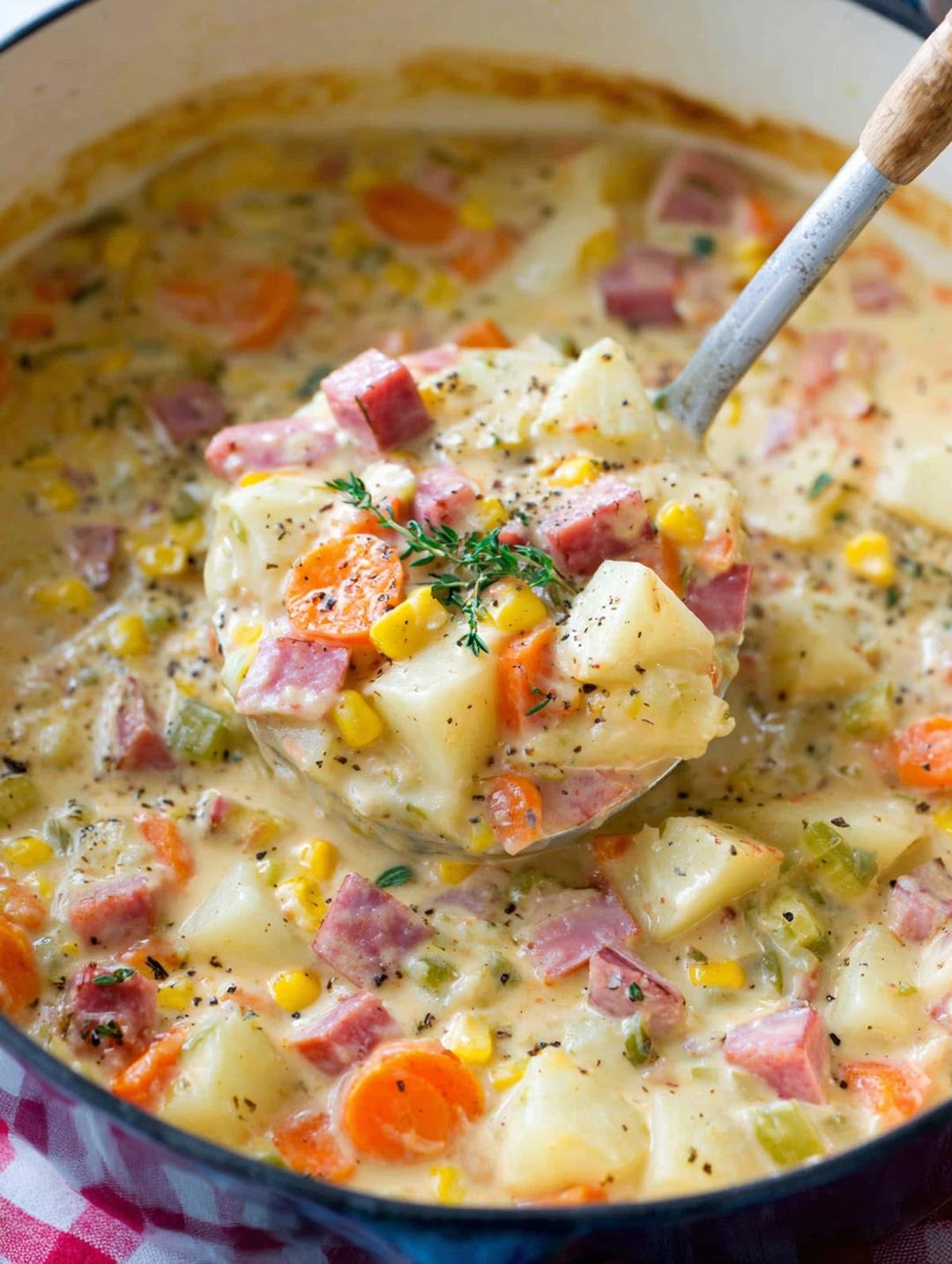 Ham and Potato Corn Chowder Recipe (printable PDF Card) - Etsy
