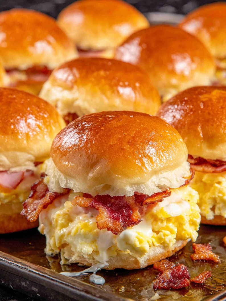 Breakfast Sliders Recipe – Cheesy Pull Apart Morning Sandwiches ...