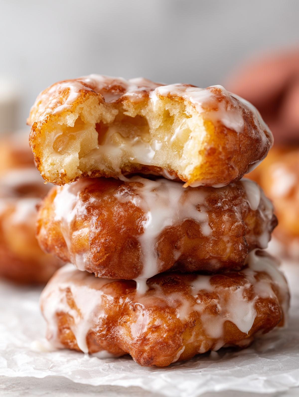 Apple Fritters | Recipe Card PDF Download | Easy Cinnamon Glazed ...