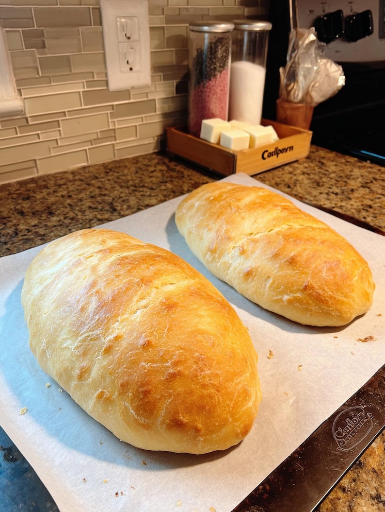 Crusty Italian Bread RECIPE , Artisan Loaf (download Printable PDF) - Etsy