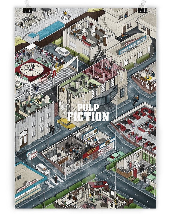 Pulp Fiction Art Print - Etsy