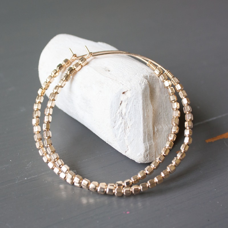 Large Gold Hoop Earrings - Etsy