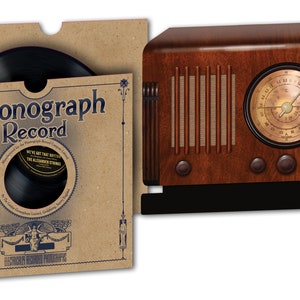 Phonograph 1920s 78rpm Record and Radio Greeting Card - Etsy