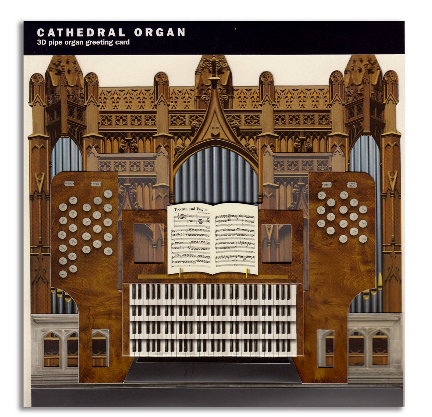 Cathedral Pipe Organ 3D Music Greeting Card - Etsy