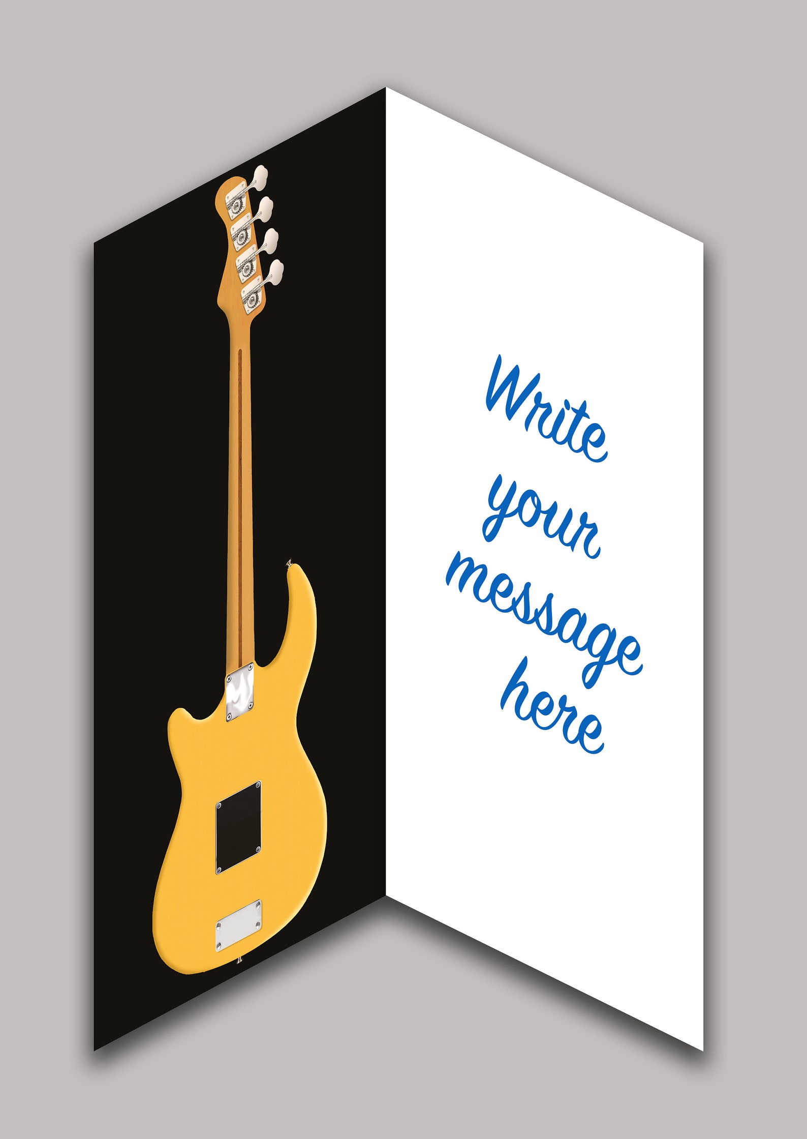 Bass Guitar Greeting Card - Etsy