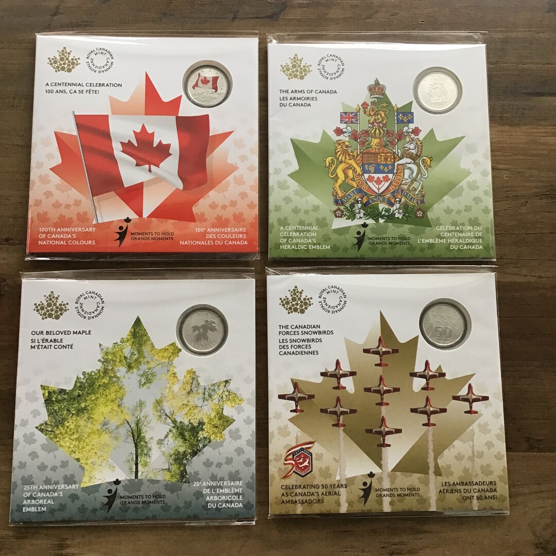 Canadian Royal Mint: Moments to Hold, Pure Silver 4-coin Set - Etsy