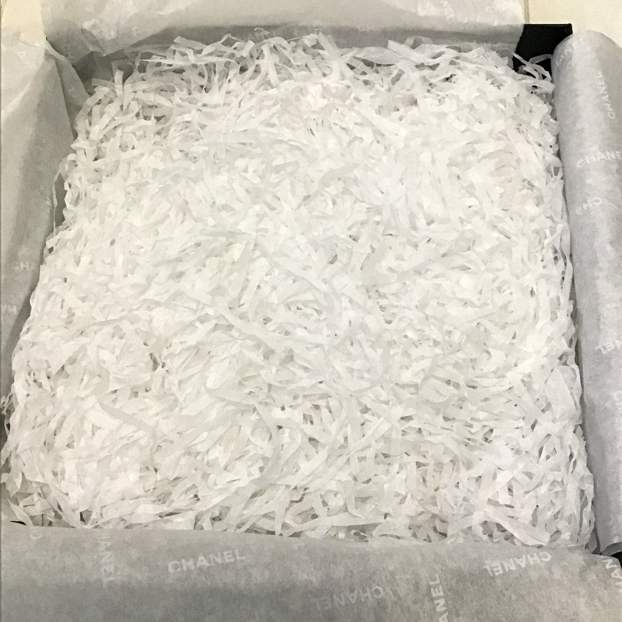 CHANEL Box, Gift Box With Tissue & Paper Shreds. Ready for Gift Giving ...