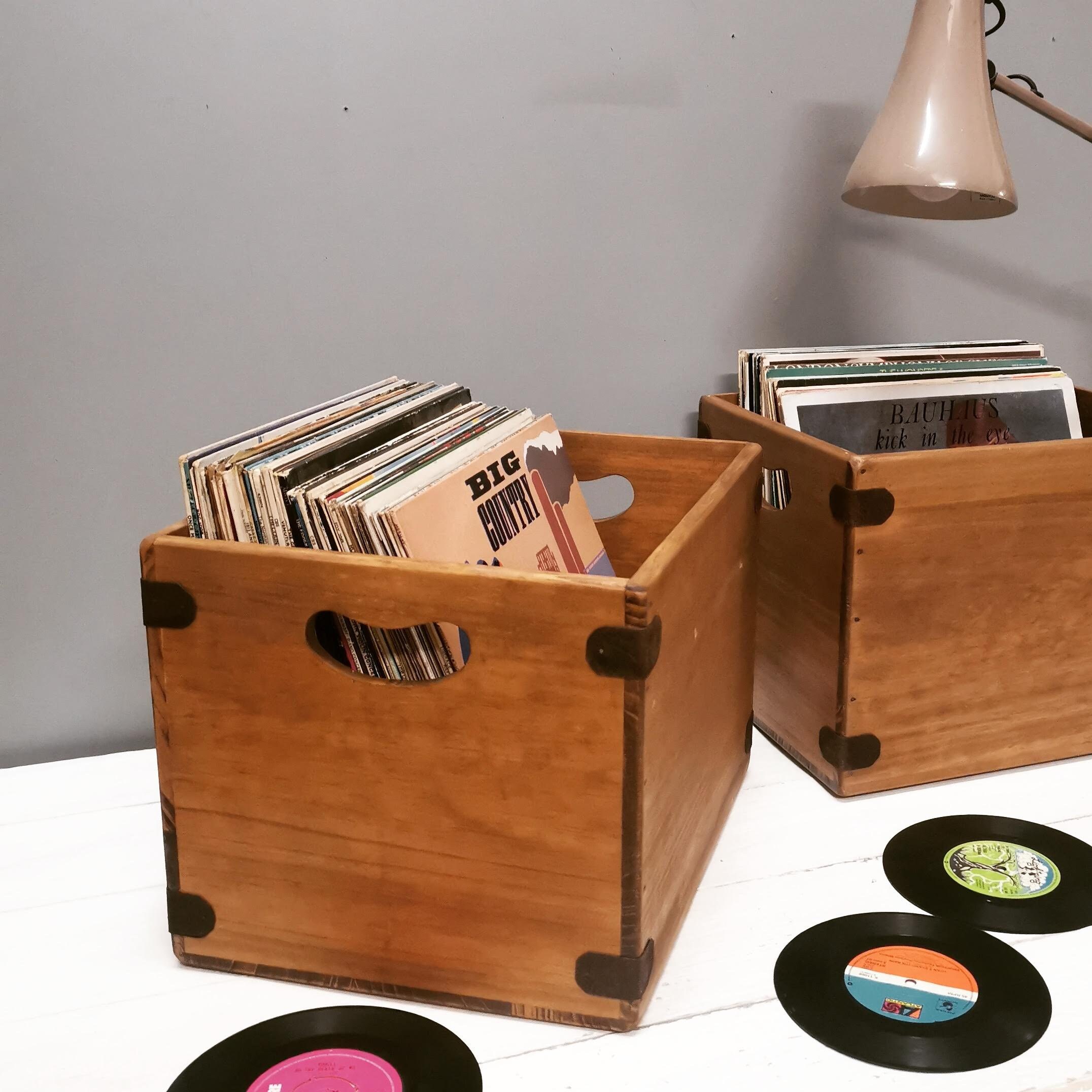 Vinyl Storage Crate Large 12 Handcrafted Wooden Vinyl - Etsy UK
