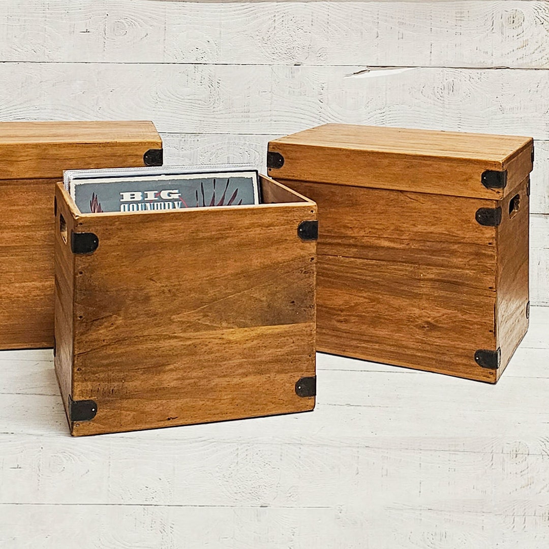 Topper Album Boxes LP Record Box Handcrafted Vinyl Storage - Etsy