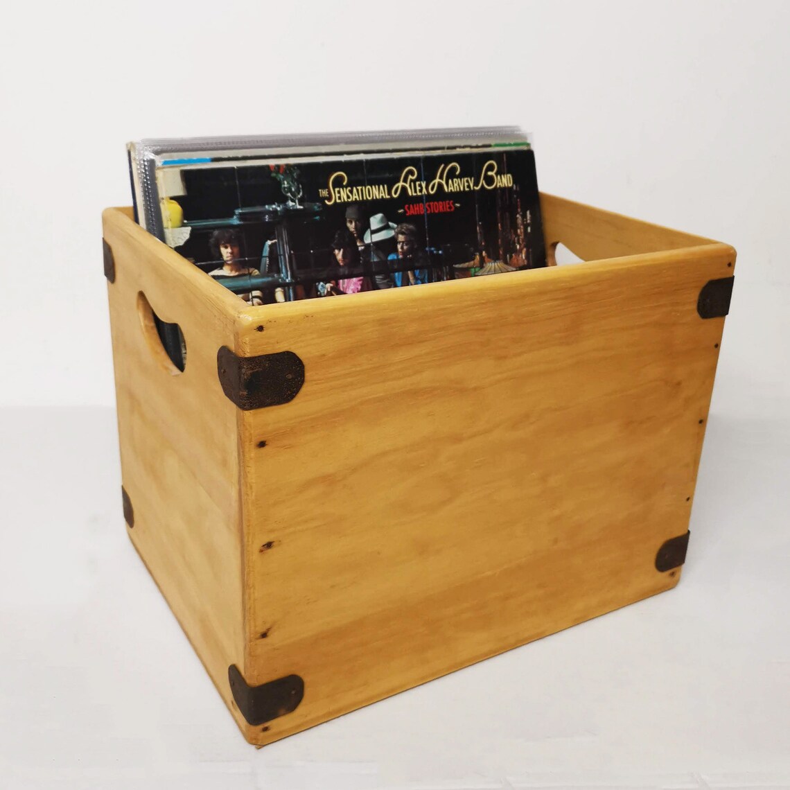 Retro Record Box Handcrafted Vintage Style Vinyl Album Crate - Etsy