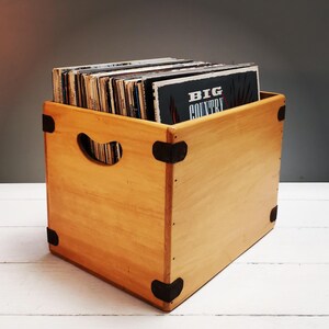 Retro Record Box Handcrafted Vintage Style Vinyl Album Crate - Etsy