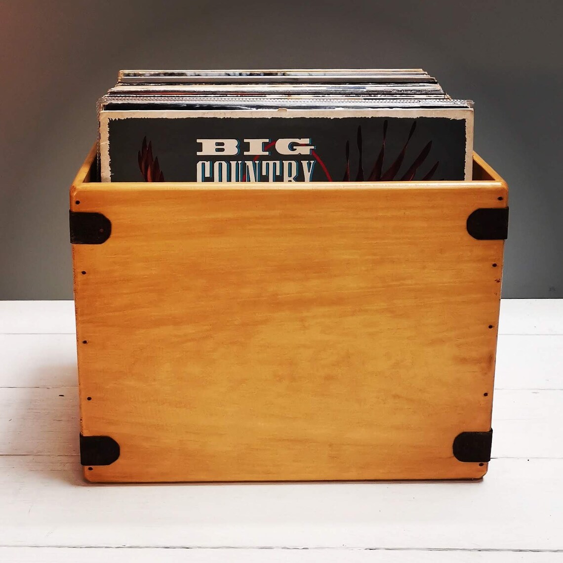 Retro Record Box Handcrafted Vintage Style Vinyl Album Crate - Etsy