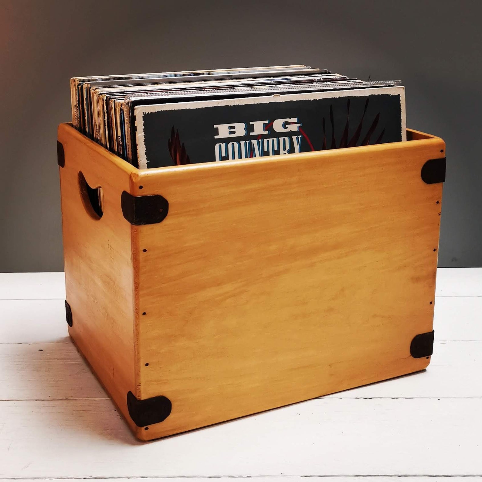 Retro Record Box Handcrafted Vintage Style Vinyl Album Crate - Etsy