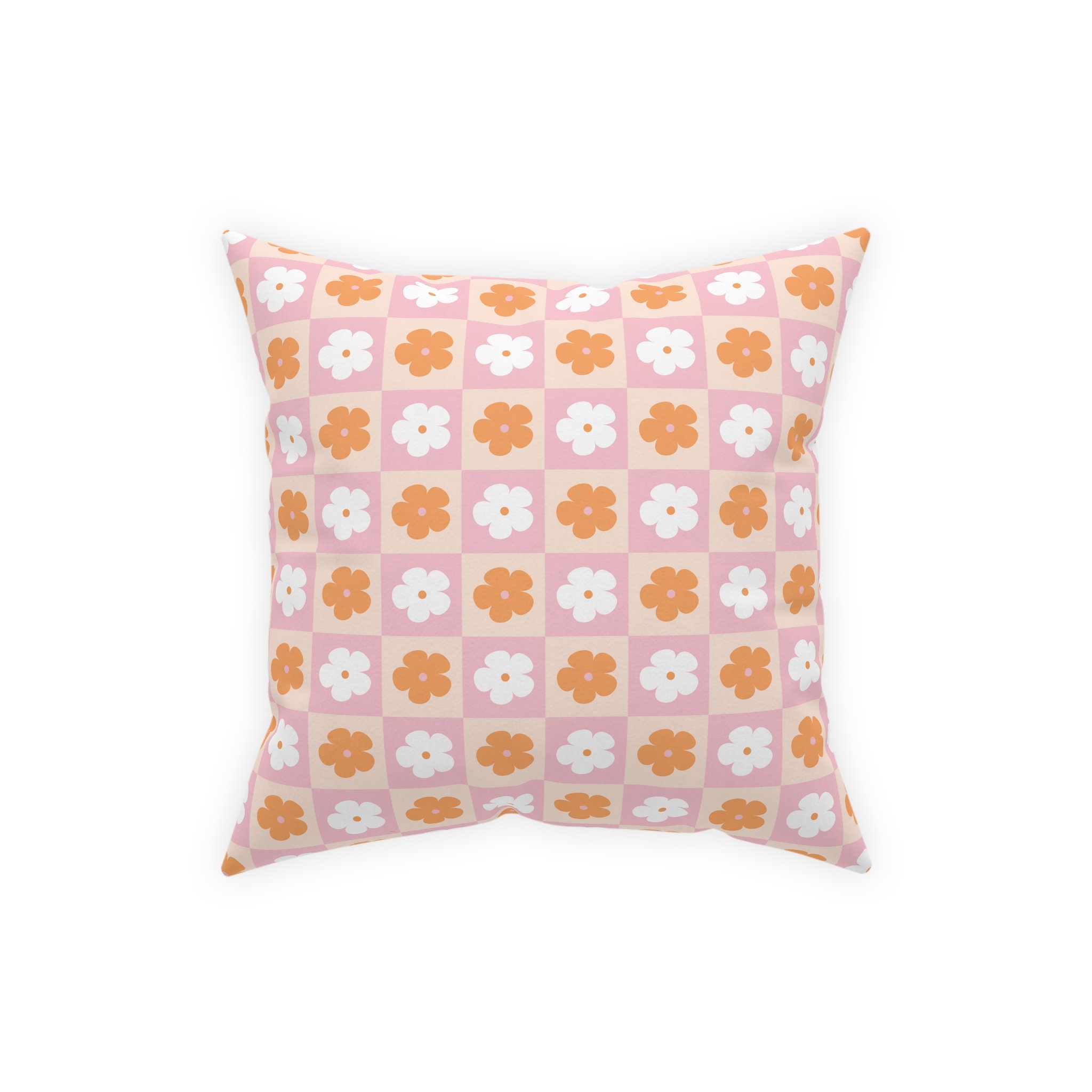 Retro Daisy Checkered Seamless Floral Boho Procreate Pattern for Fabric ...