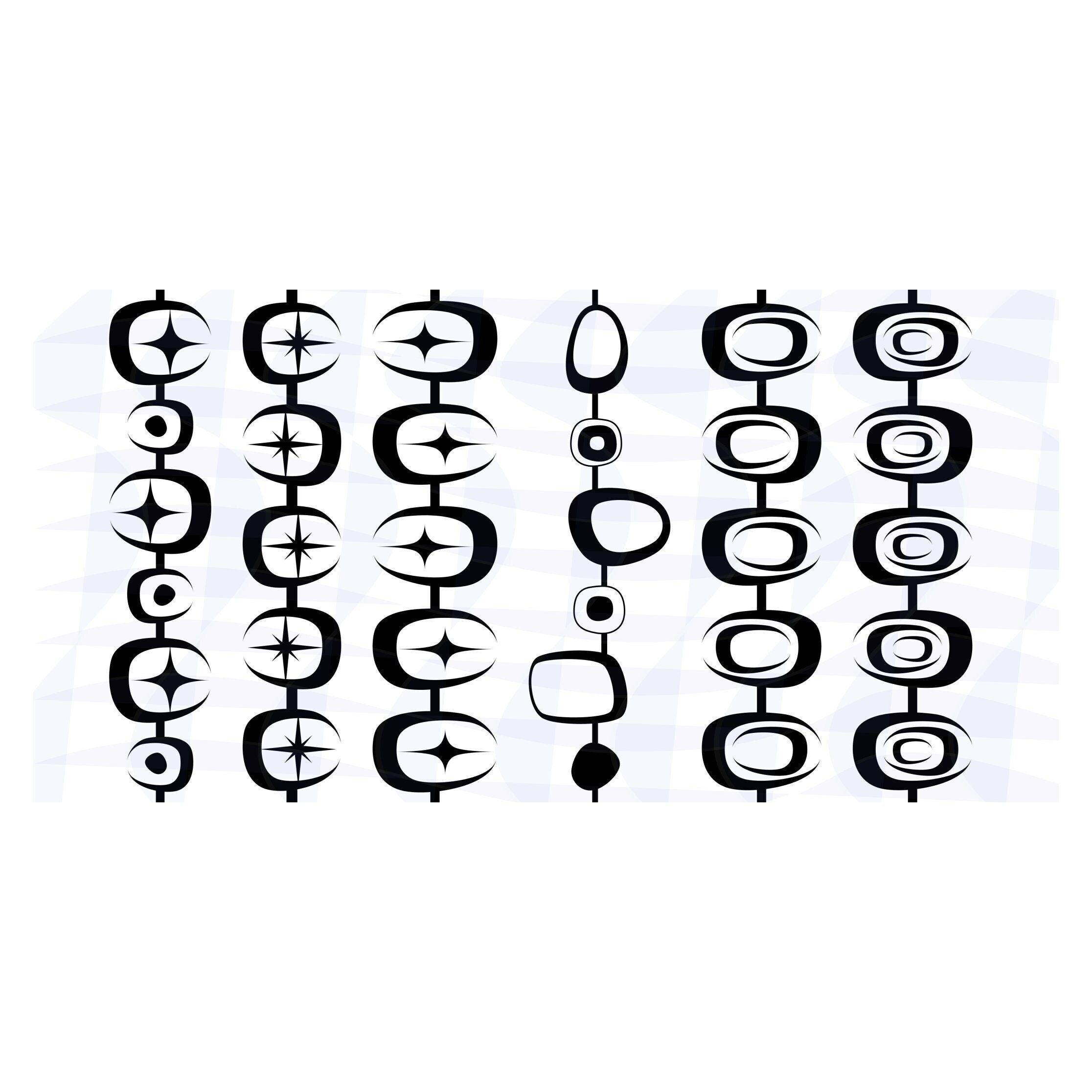 Mid Century Modern Wall Decal Endless Chain Geometric Wallpaper ...