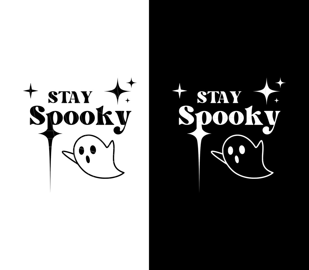Stay Spooky Ghost SVG, PNG | Retro Halloween Shirt Design (digital ...