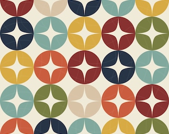 Franciscan Starburst Seamless Pattern Mid Century Modern Retro Atomic ...