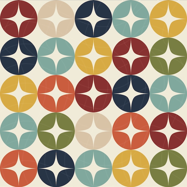 Mid Century Pattern - Etsy