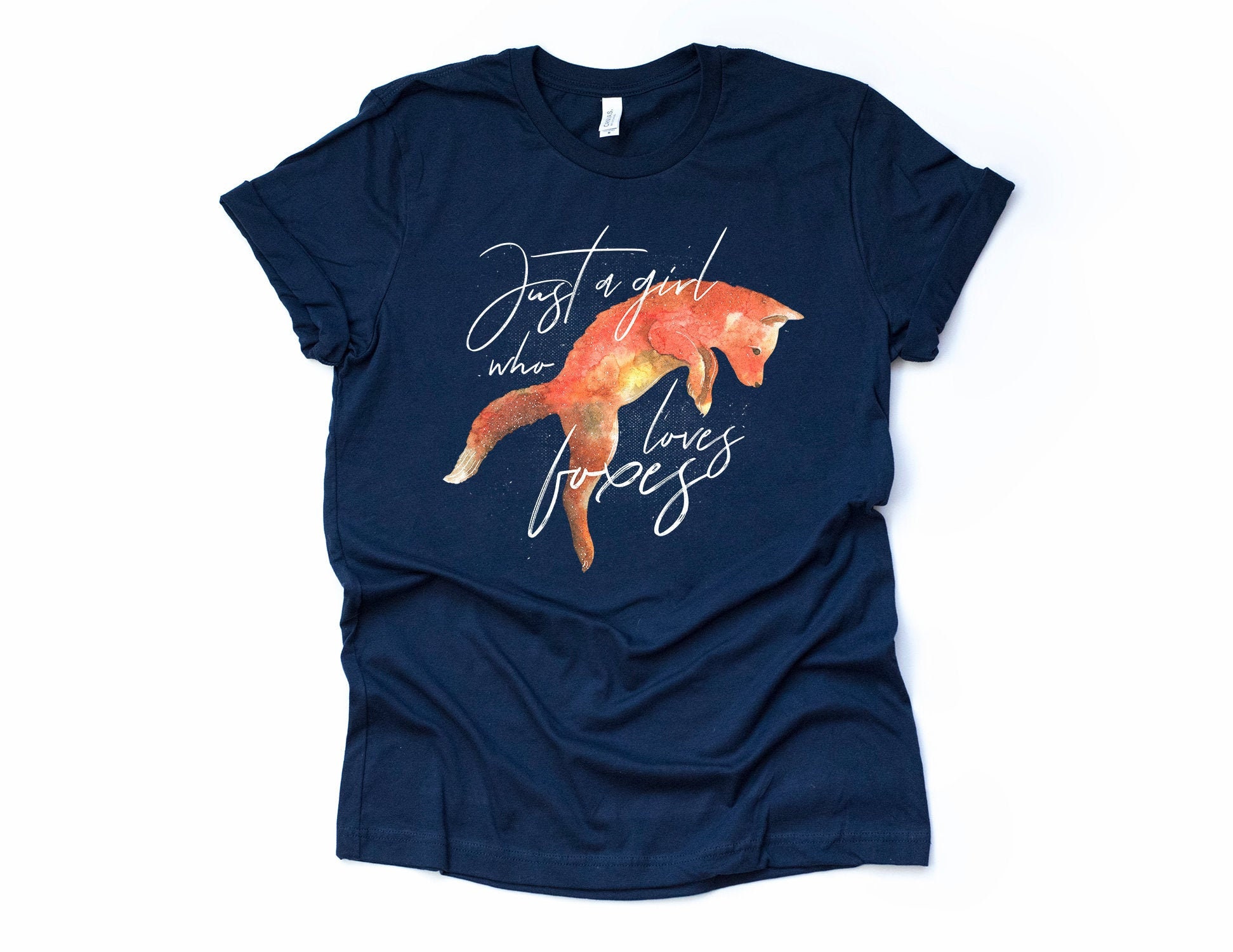 Unisex Cute Fox Shirt Just A Girl Who Loves Foxes Shirt Red | Etsy