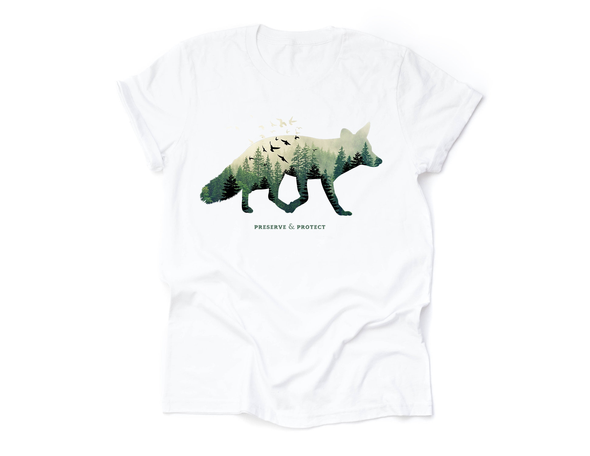 Preserve & Protect Fox Silhouette T-shirt Vintage National Park Fox ...