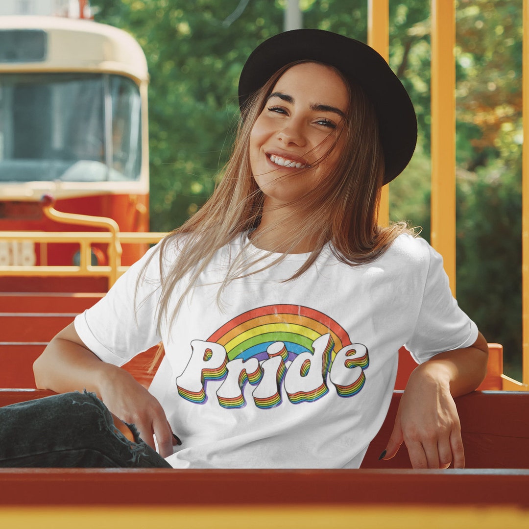 Retro Pride T-shirt LGBTQ 70s Gay Pride Flag Shirt LGBT History Month ...