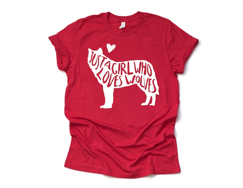 Unisex Just A Girl Who Loves Wolves Shirt, Wolf Gift for Wolf Lover ...