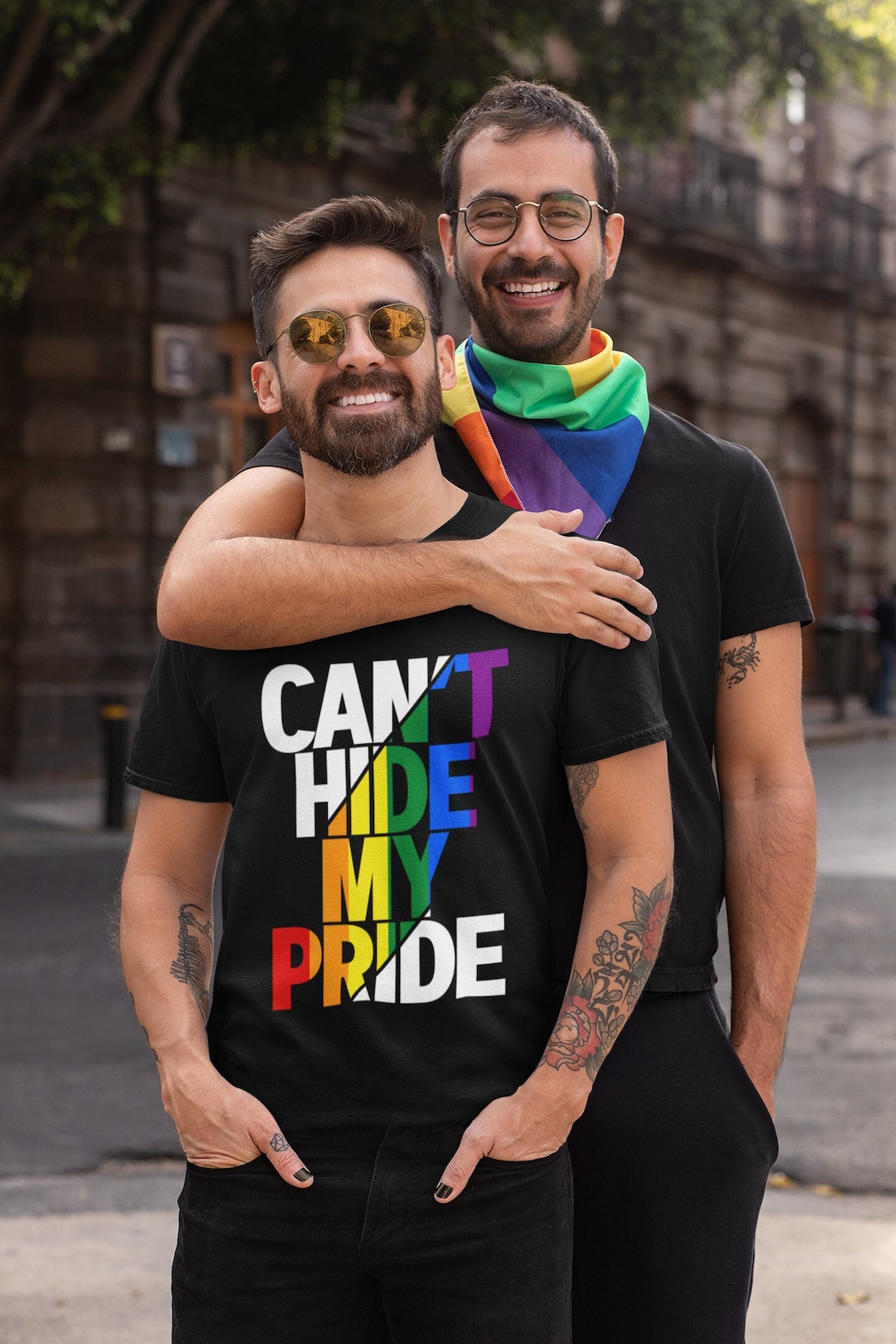Gay Pride T-shirt LGBTQ Rainbow Flag Shirt Pride Flag Can't Hide My ...
