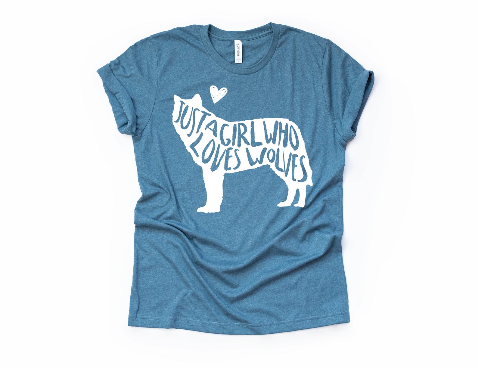 Unisex Just A Girl Who Loves Wolves Shirt, Wolf Gift for Wolf Lover ...