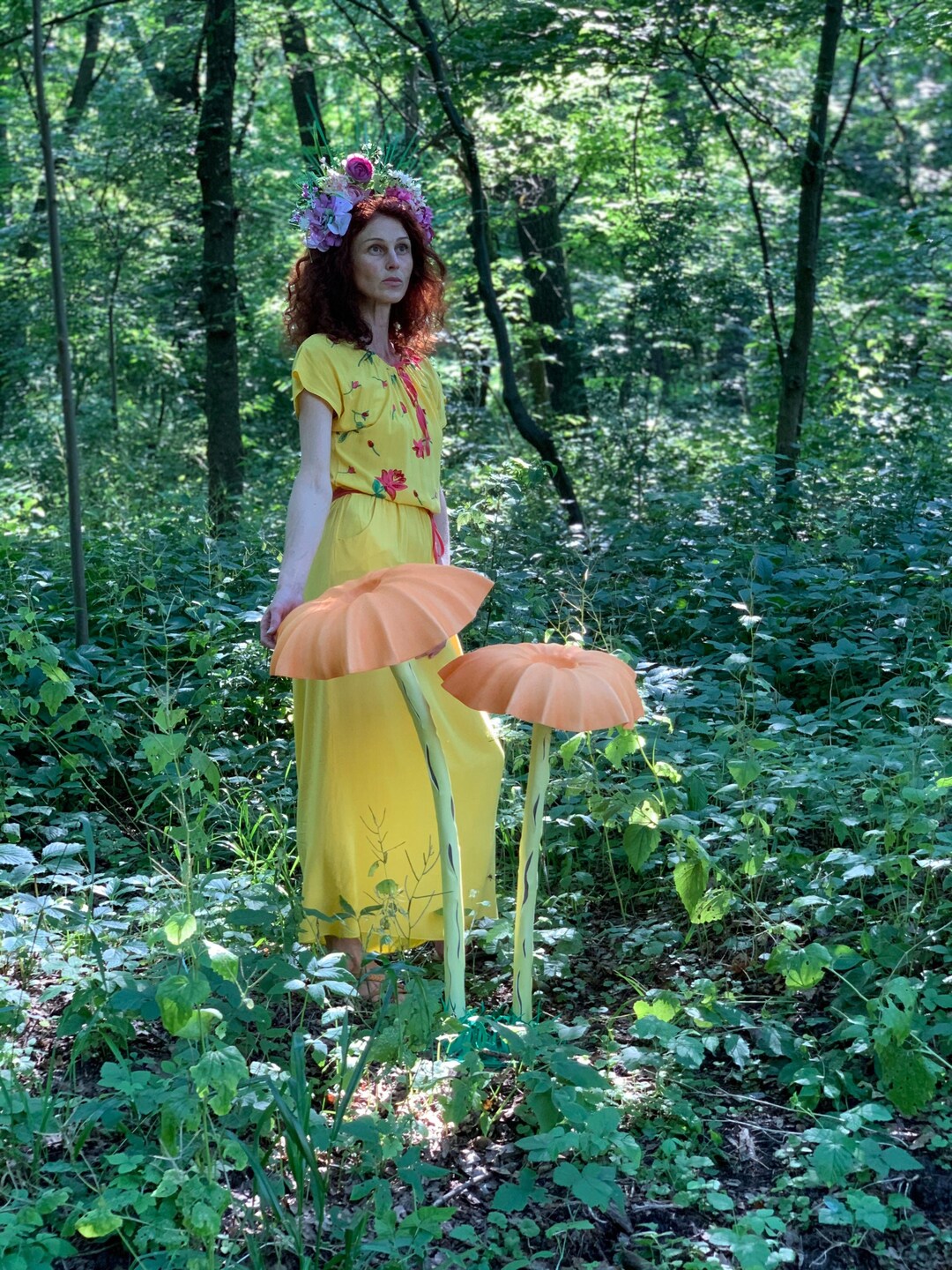 Two Fantasy Giant Mushrooms for Decorations, Party, Scene, Photo Props ...