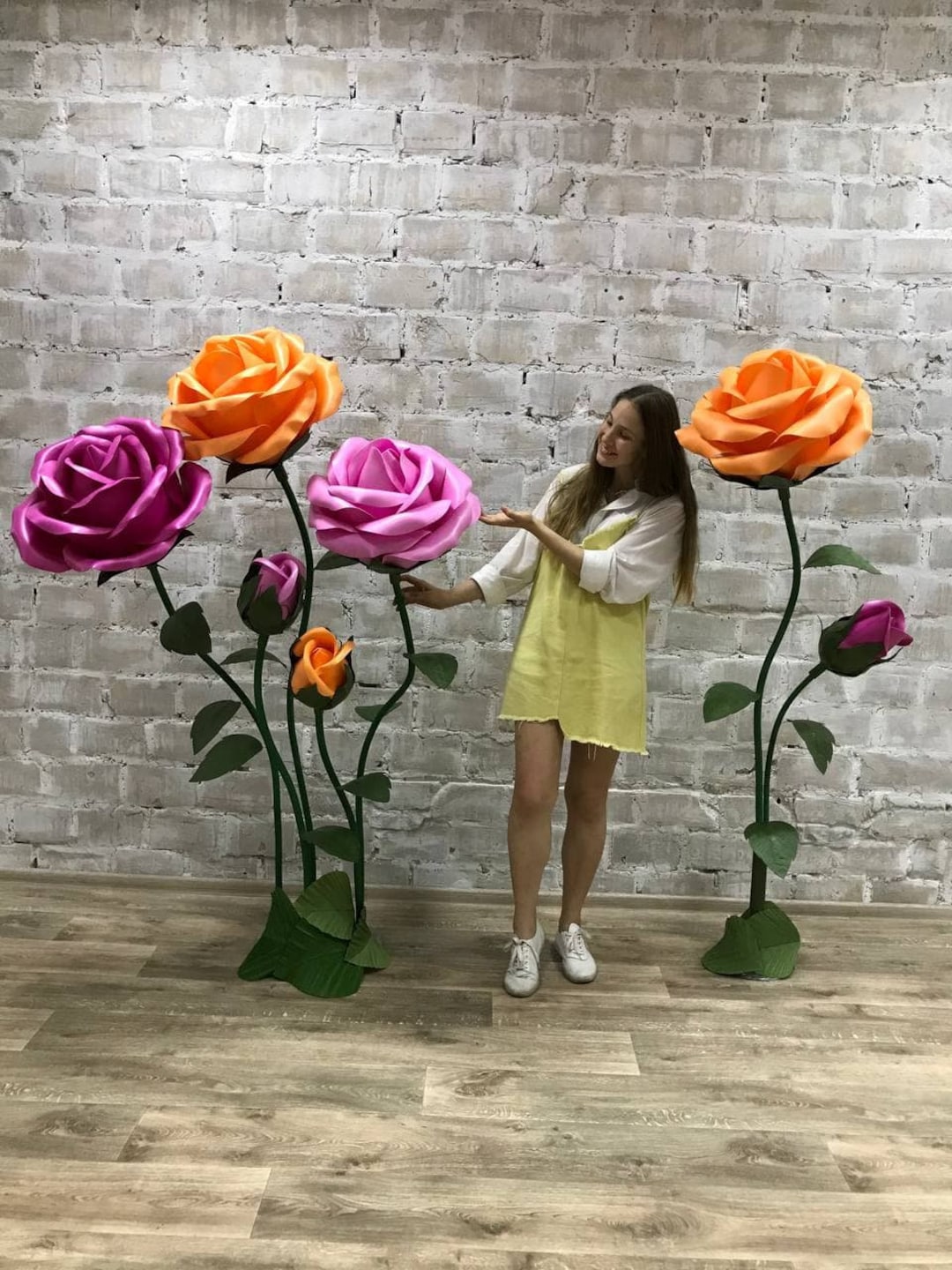 SET 7 Giant Foam Roses Self Standing - Etsy