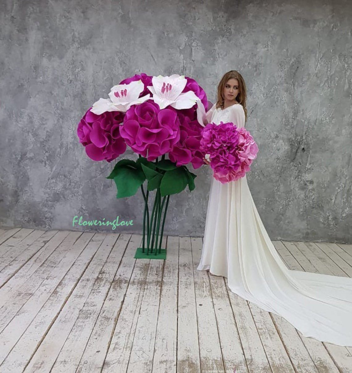 7 Giant Flowers Self Standing Gift Huge Wedding Floral Foto - Etsy