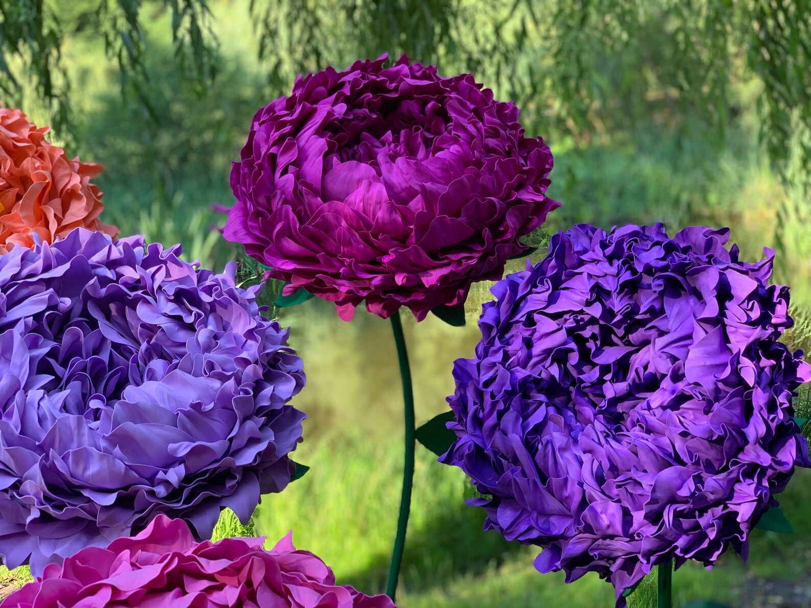 SET 6 Giant Foam Peonies Self Standing Large Garden Peonies | Etsy