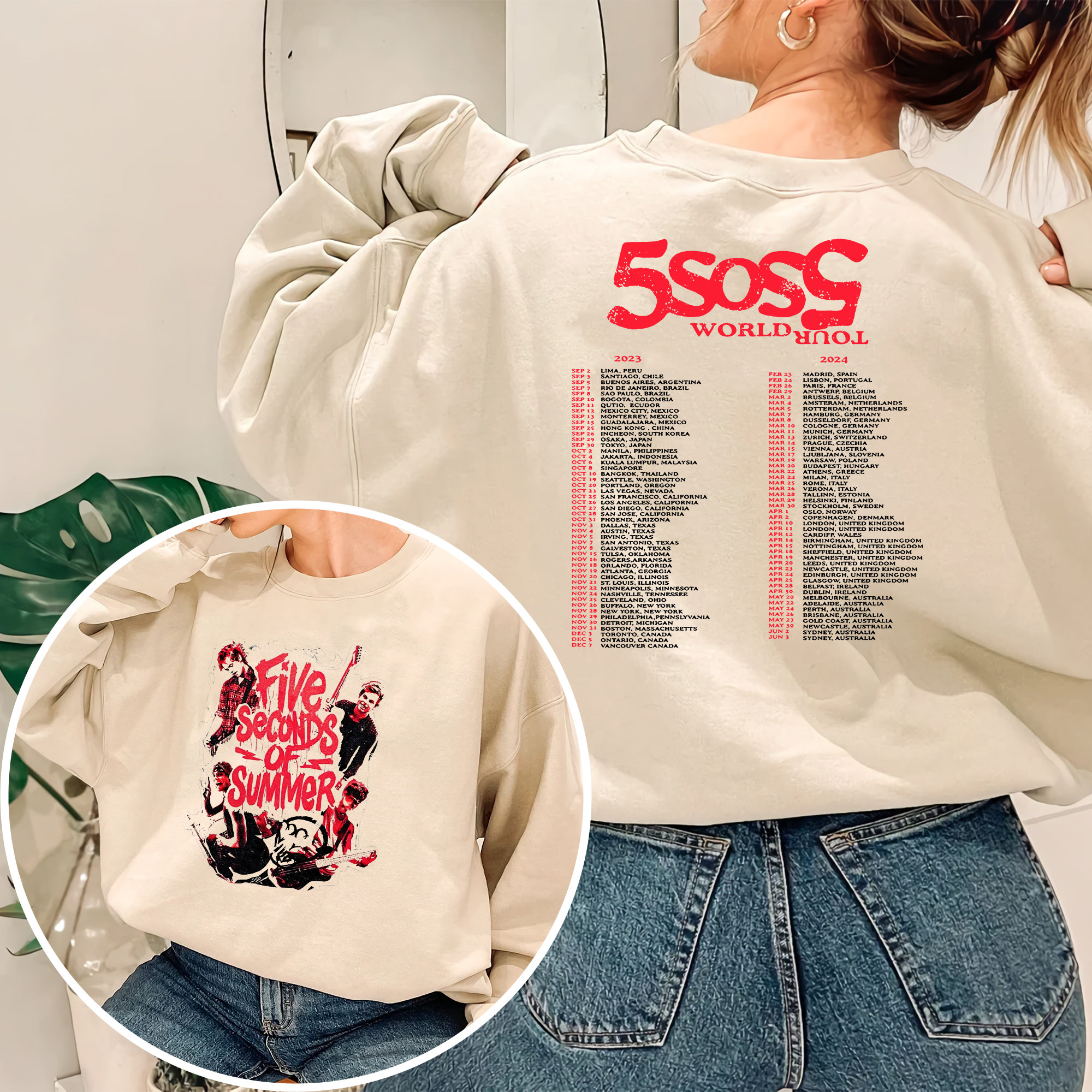 5 Seconds of Summer Band Fan Png, 5 Seconds of Summer World Tour 2023 ...