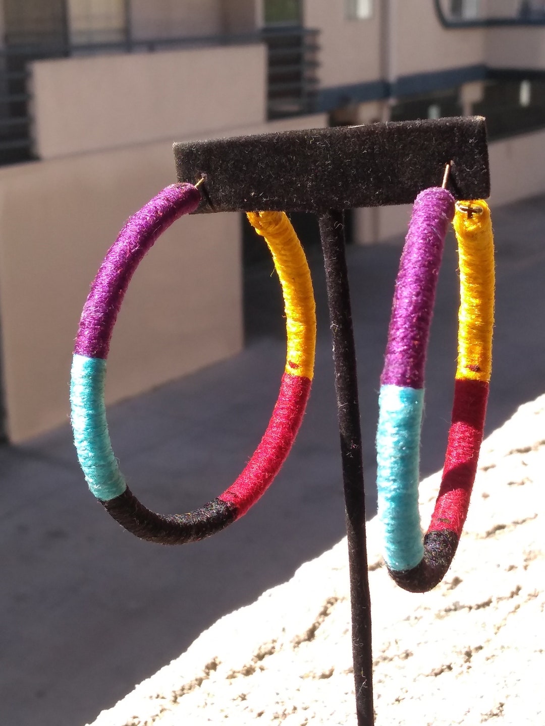 Jordan 9 Inspired "martin Lawrence" Lightweight Hoop Earrings - Etsy